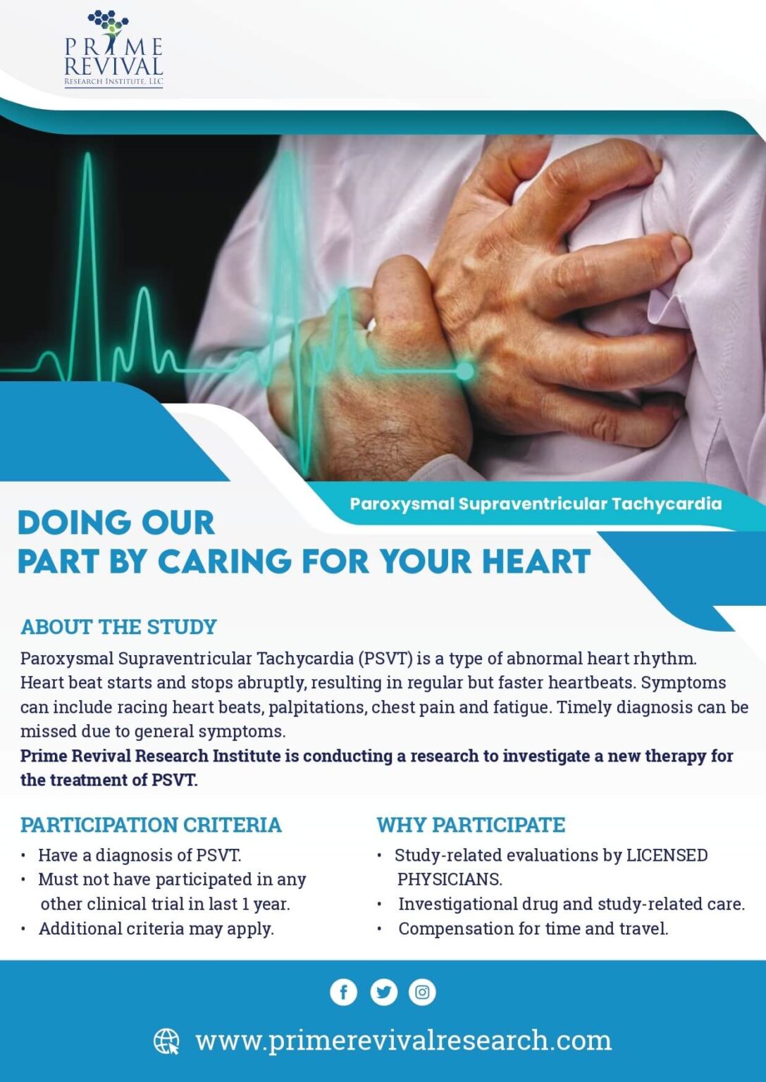 Paroxysmal Supraventricular Tachycardia - PSVT Clinical Trials
